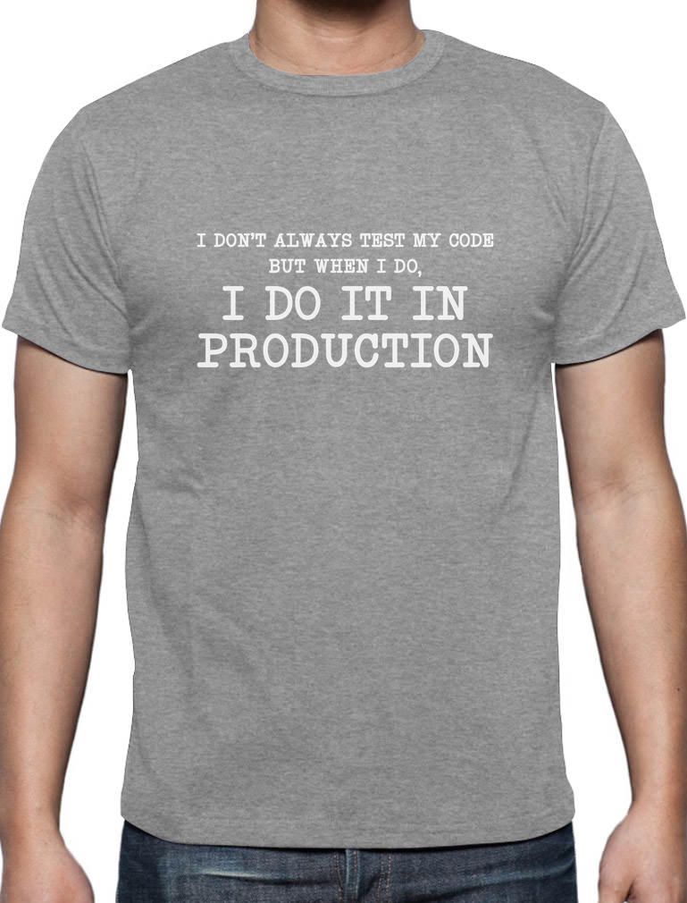 I Dont Always Test My Code Funny Coder Programmer T Shirt Geek T 4003