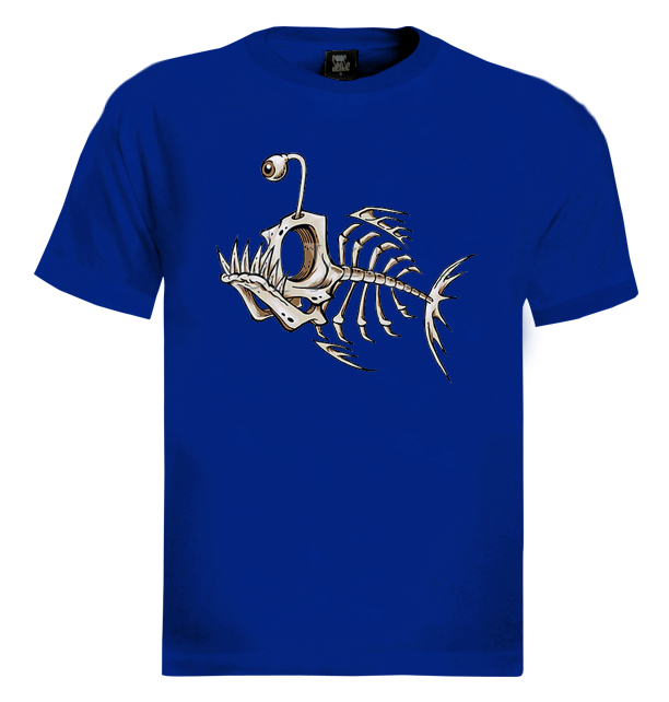 Fish Skeleton Bones T Shirt Angler Piranha New Cool EBay